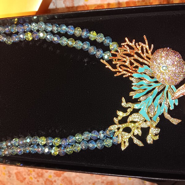 New Heidi Daus "all THAT Glitter" Collar Clear Golden Crystal Necklace ...