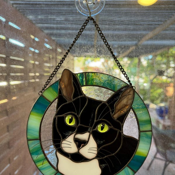 Stained Glass Panel Banff National Park Christmas Vacation Decor ...