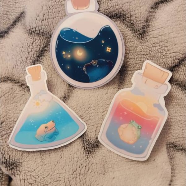 Frog Potions | Frog Sticker | Sticker Pack | Laptop Sticker | Vinyl ...