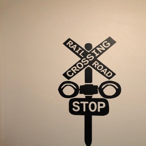 Railroad Train Crossing Decal Nursery or Bedroom Decor - Etsy