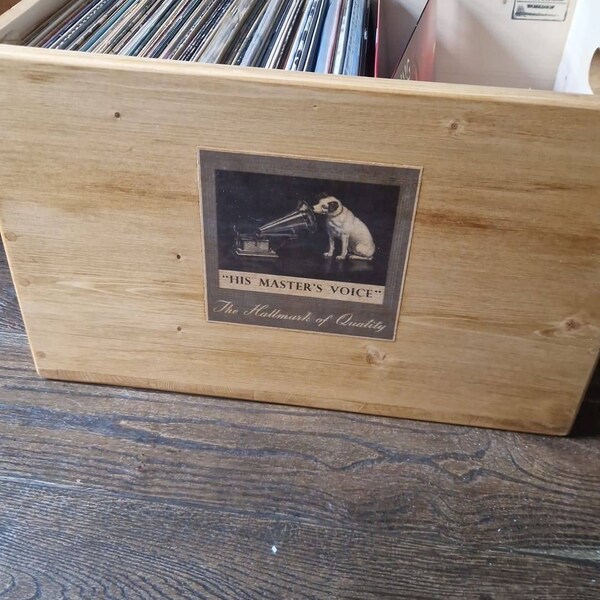 Record Storage Box 7 Inch Vinyl Singles Vintage Style Case. HARDROCK ...