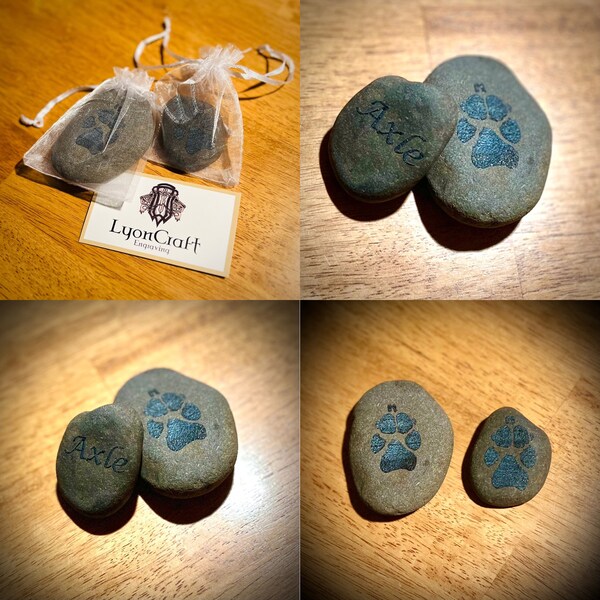 Custom Made Fingerprint Worry Stone, Free Engraved Personalization ...