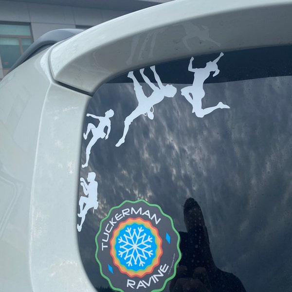 10 Pack Rock Climber Stick Figure Family Vinyl Bumper Stickers ...