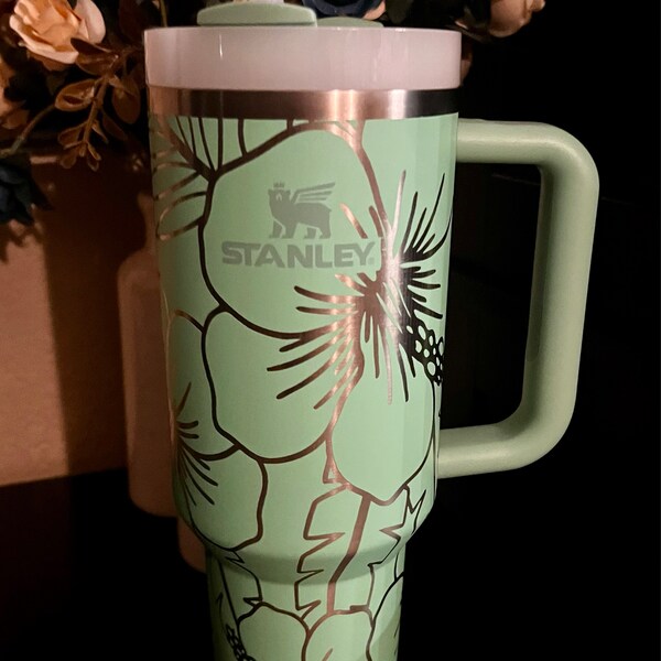 40 Oz or 30 Oz Laser Engraved Feminine Western Stanley Tumbler With ...