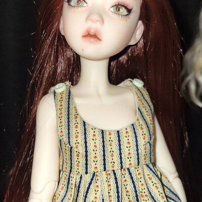 Custom Doll Wig for Minifee 1/4 BJD Dolls tan Caps 6-7 Head Size of Bjd ...