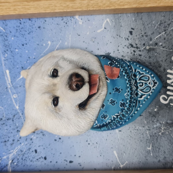 Custom 3d Pet Mug - Handmade Polymer Clay Dog Mug - 3d Dog Portrait ...