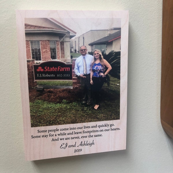 Personalized Picture Frame, Photo on Wood, Picture Frames Quotes ...