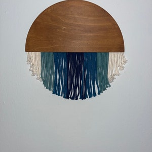 Half Moon Wall Hanging, Fiber Wall Art, Minimalist Artwork, Home Office ...