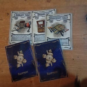 Dnd Artisan Tools, Supplies and Kits Equipment Cards, Dungeons and ...
