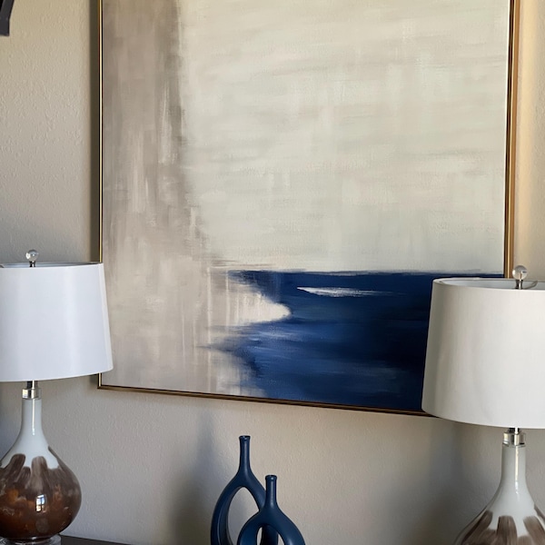 The Beach Joys Ocean Surfing Art Hand Painted Extra Large Heavy ...