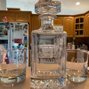 Engraved Decanter Set, Personalized Decanter Set, Custom Decanter ...