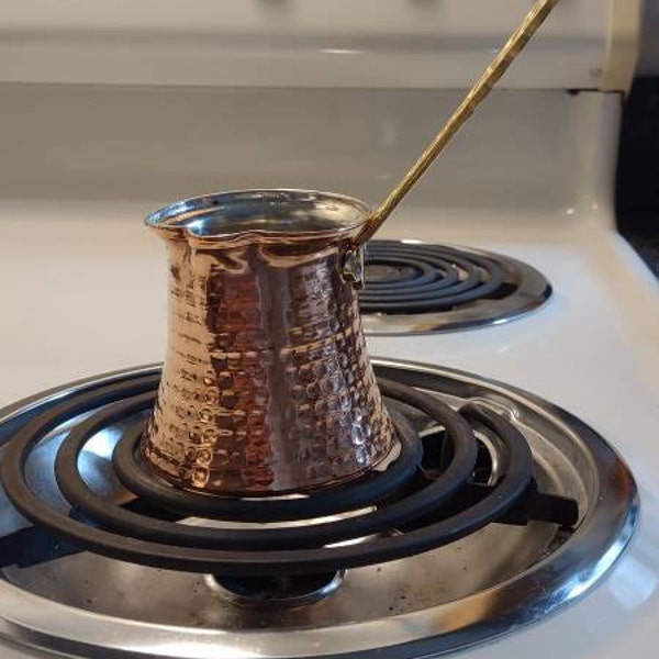 Turkish Coffee Pot Ibrik Cezve Turka Arabic Coffee Hand Made Copper Pot ...