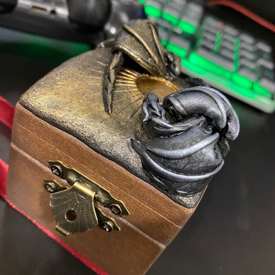 Dragon Ring Box Yin Yang Wooden Medieval Decor Women and Men Jewelry ...