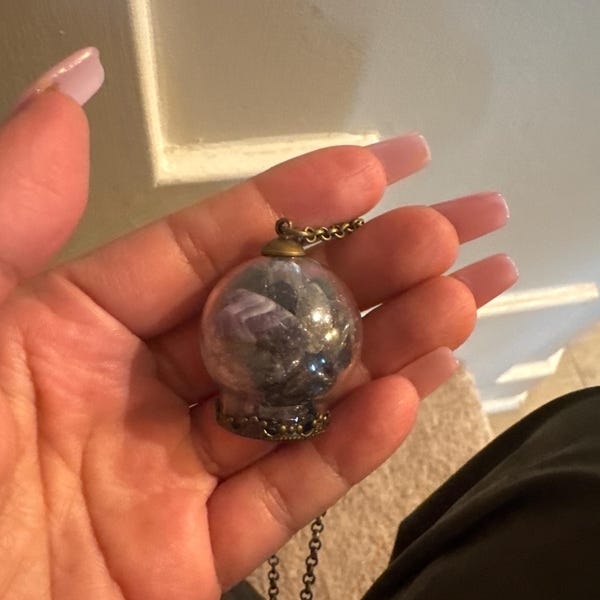 Protection Pendant, Witch Ball Pendant, Crystal Ball Pendant, Banish ...