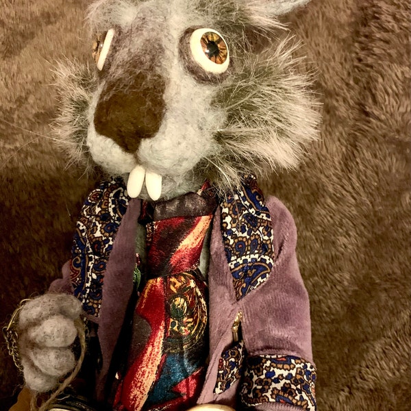 Frog Footman Fish Postman Alice in Wonderland Needle Felted Animal Toy ...