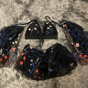 Strawberry Fairy Sequin Rave Set, Rave Outfit, Rave Strawberry Clothing ...