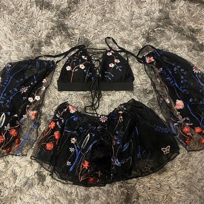 Strawberry Fairy Sequin Rave Set, Rave Outfit, Rave Strawberry Clothing ...