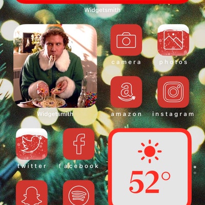 Christmas iPhone Icon Pack iPhone Ios16 App Icons 280 Icons in 5 Colors ...