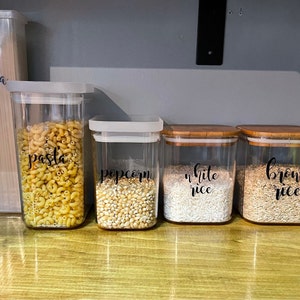 Canister Labels Pantry Labels Kitchen Labels Custom Labels - Etsy