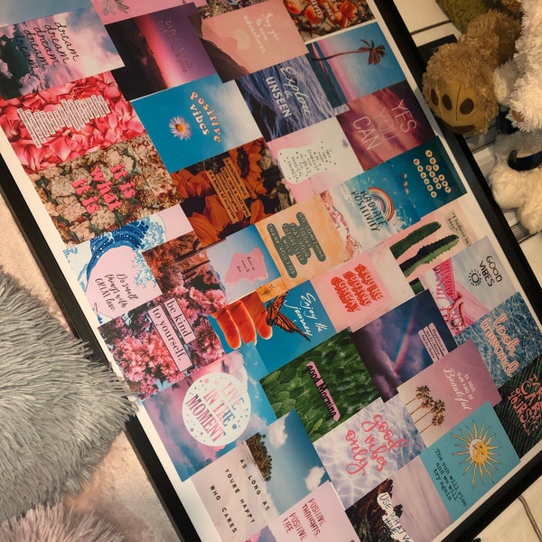 Pastel Blue VSCO Wall Collage Kit Photo Wall Aesthetic Prints - College ...