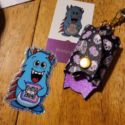 Bat Keychain, Halloween Key Fob, Bat Wing Accessory, Key Keeper, Spooky ...