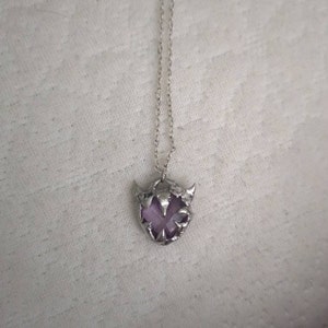 Spiky Metal Pendant ,punk Spiky Cross , Liquid Metal, Soldered Necklace ...