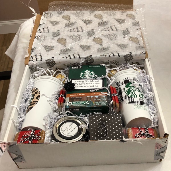 Deluxe Paw Print Starbucks Coffee Gift Box, Coffee Lover, Coffee Addict ...