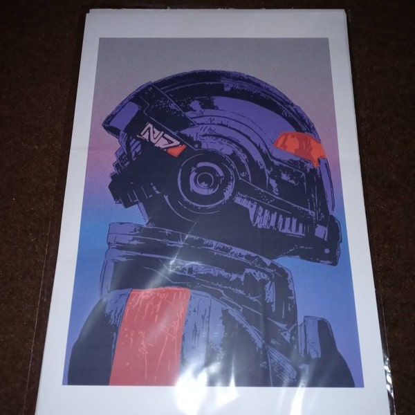 Commander Shepard Portrait From Mass Effect Pop Art Inspired Poster - Etsy