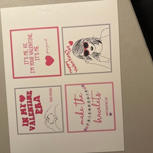 CUSTOM Taylor Swift Inspired Valentine's Day Printable Valentine ...