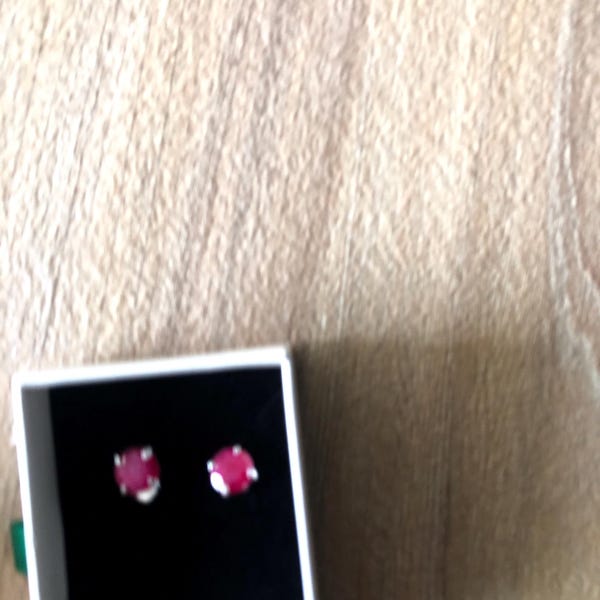 Natural Dark Red Ruby Earring, Deep Red Genuine Ruby Studs, Raw Ruby ...