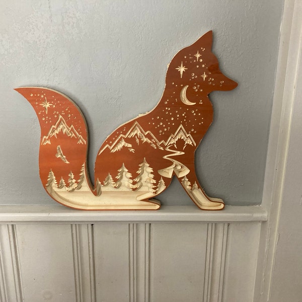 Starry Night Fox, CNC File, DXF, Digital File Download - Etsy
