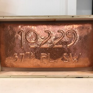 Hammered Copper Logo Sign | Etsy
