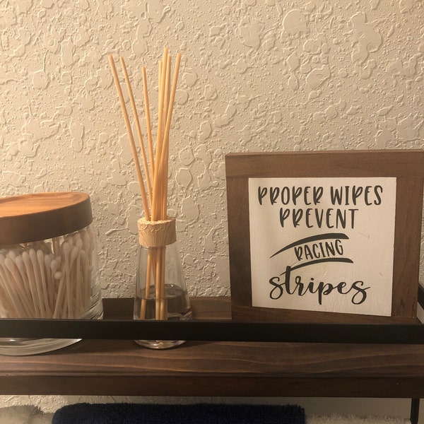 Proper Wipes Wood Sign, Kid's Bathroom Sign, Guest Bathroom, Funny ...