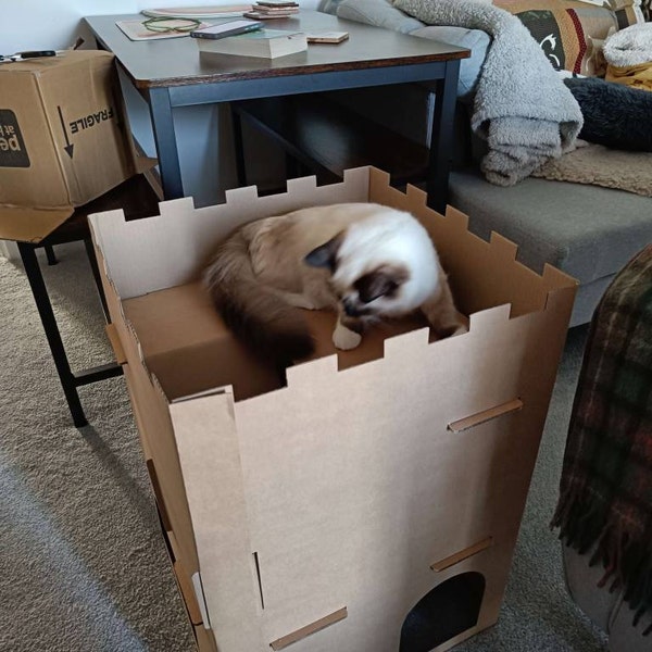 The Castle - Corrugated Cardboard Castle for Cats - Etsy UK