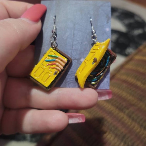 The Magnus Archives Inspired Handmade Casette/eye Earrings - TMA Fears ...