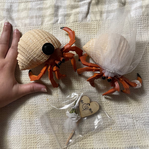 Crab Wedding Cake Topper-beach-hermit Crab Cake Topper-destination ...