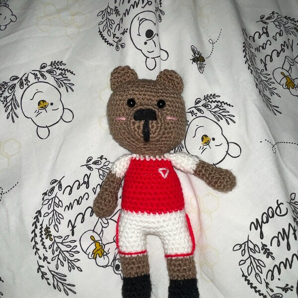 Crochet Manchester City Teddy Bear, Customisable Football Team Gift ...
