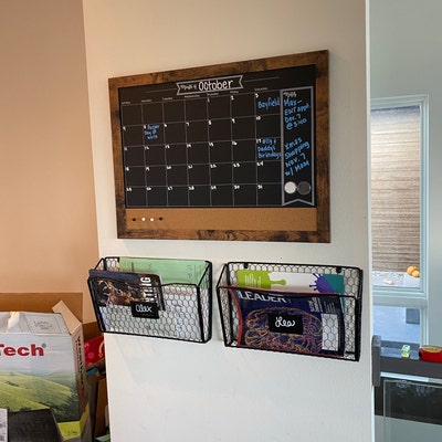 18x24 Chalkboard Calendar and Bulletin Combo Board Includes Chalk ...