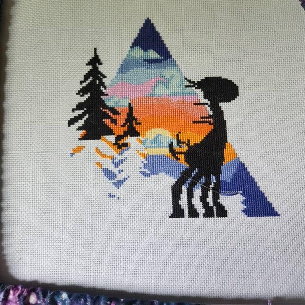 Hiking German Shorthaired Pointer Cross Stitch PDF PATTERN | Chart ...