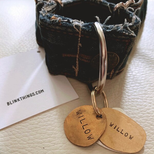 LINUS: Hand Stamped Personalized Custom Pet ID Tags for Dogs and Cats ...