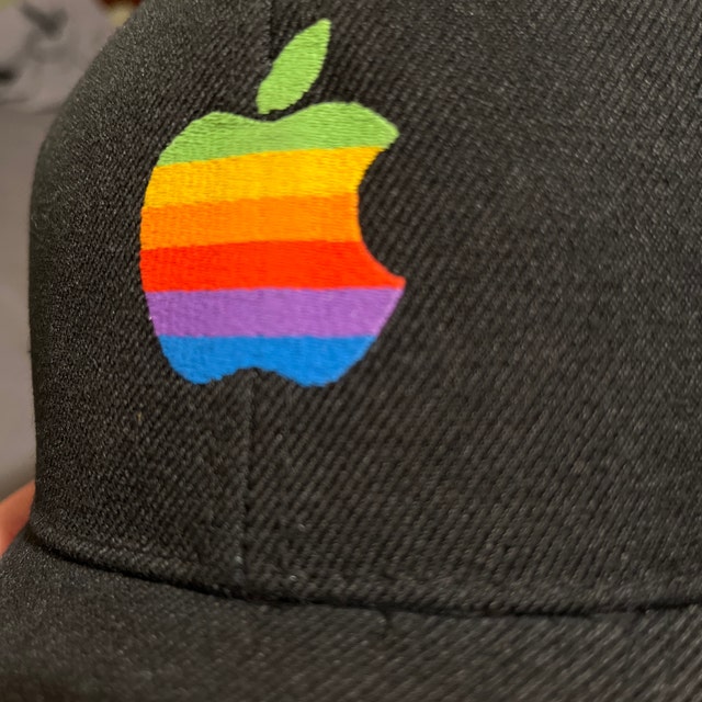 Retro Apple Computers Rainbow Logo Hat - Embroidered Retro Apple Computers Rainbow Logo Hat - Embroidered