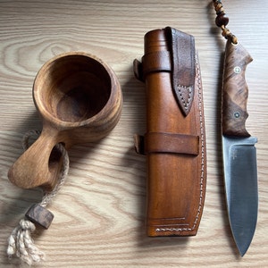 Double-hole Handle Hand-carved Traditional Scandinavian Kuksa - Etsy