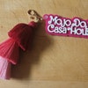 Mojo Dojo Malibu Doll Inspired Keychain With Jumbo Tassels, Hot Pink ...