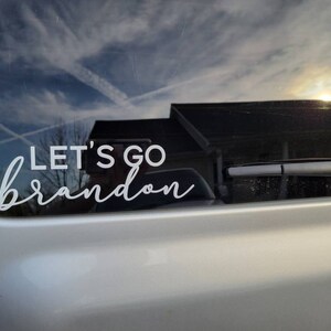 Lets Go Brandon Cursive Decal | Etsy