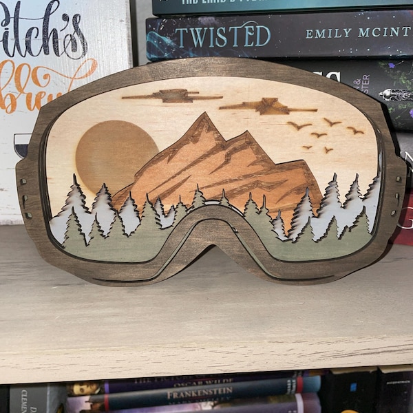 3D Layered Wood Art, Ski/snowboard Goggles - Etsy