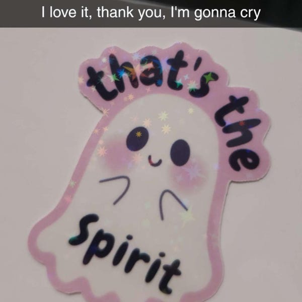 That’s the Spirit Ghost Sticker Funny Quote Stickers | Laptop Sticker ...