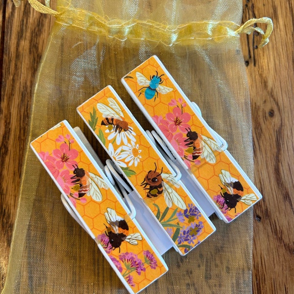 Spring Flowers Chip Snack Clips Set/3 - Etsy