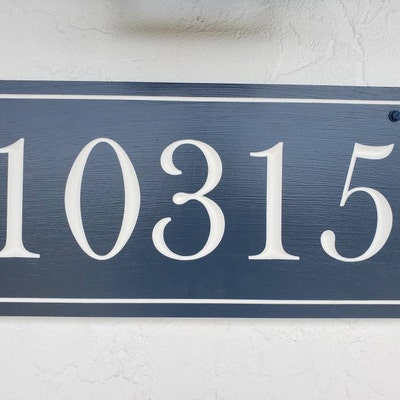 Fancy House Number Engraved Plaque Large, Housewarming Gift, Realtor ...