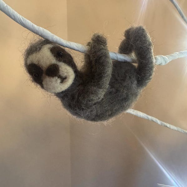 Sloth Needle Felting Kit: DIY Holiday Ornament With Photo Instructions ...