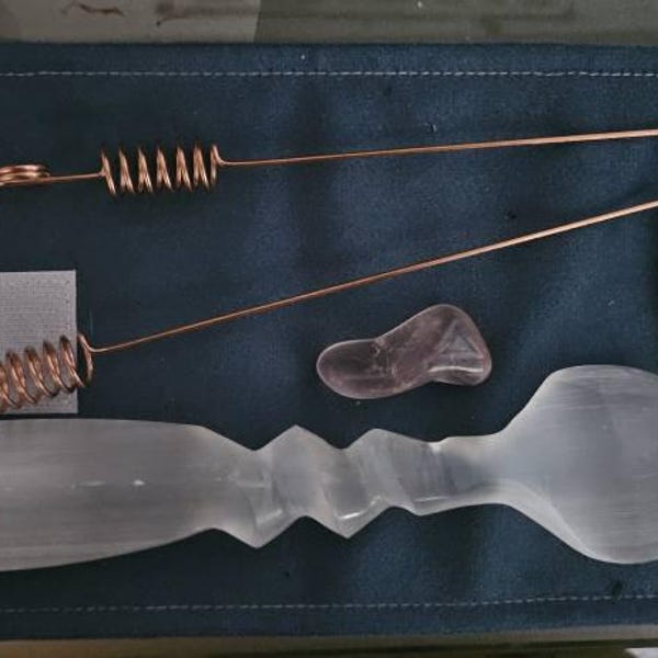 100% Solid Pure Copper Dowsing Pendulum With Rose Quartz Ball - Healing ...